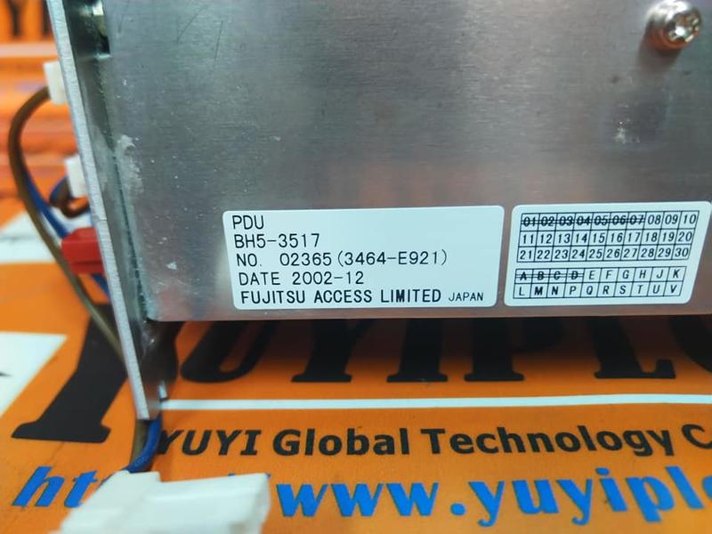FUJITSU PDU BH5-3517 POWER SUPPLY 3464-E921 - PLC DCS SERVO Control ...